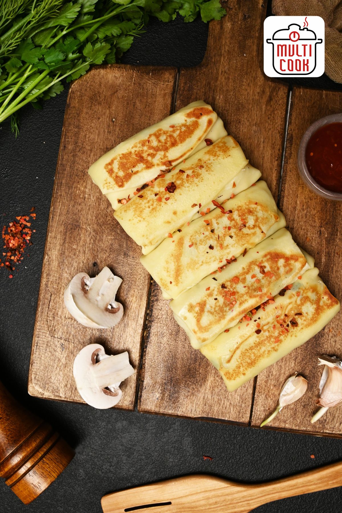 Chicken and mushroom crepes - Premium Handmade Frozen Food | Multi Cook Inc