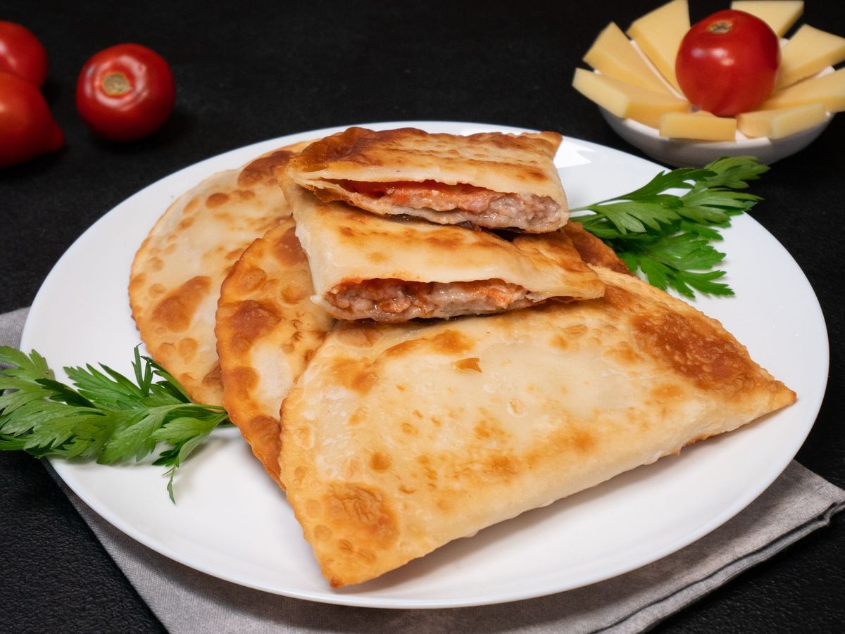 Pork, cheese and tomato сhebureki - Premium Handmade Frozen Food ...